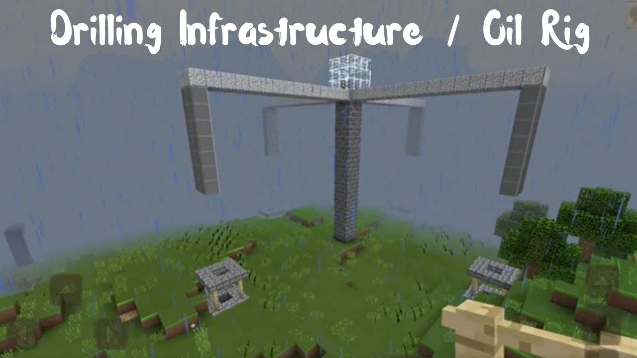 Building a Drilling Infrastructure / My Oil Rig in Minecraft w/ CRAZY ...