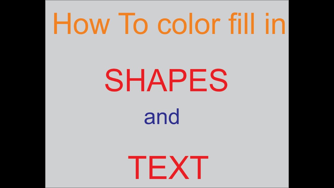 How to fill color shape and text in corel Draw I Graphic Designing # ...