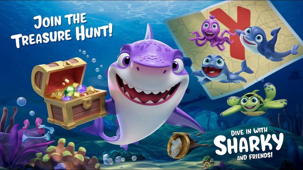 Sharky’s Ocean Treasure Hunt Adventure! 🦈 3D Animation - YouTube