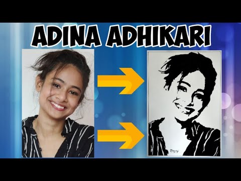 Adina Adhikari Stencil Art | Adina Adhikari Drawing | Adina Adhikari ...