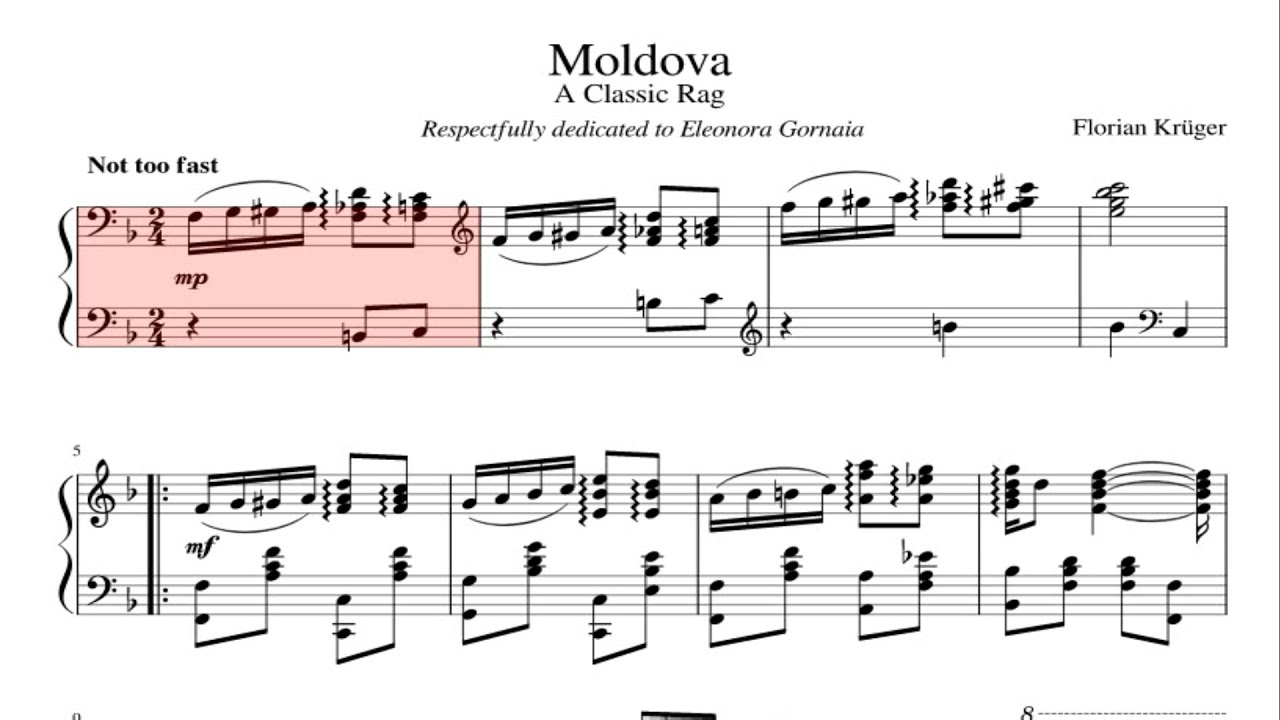Moldova 2022 Piano Sheet Music - YouTube