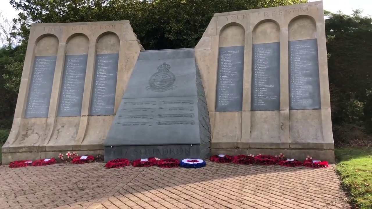 Woodhall Spa Dambusters Memorial Square January 2018 - YouTube