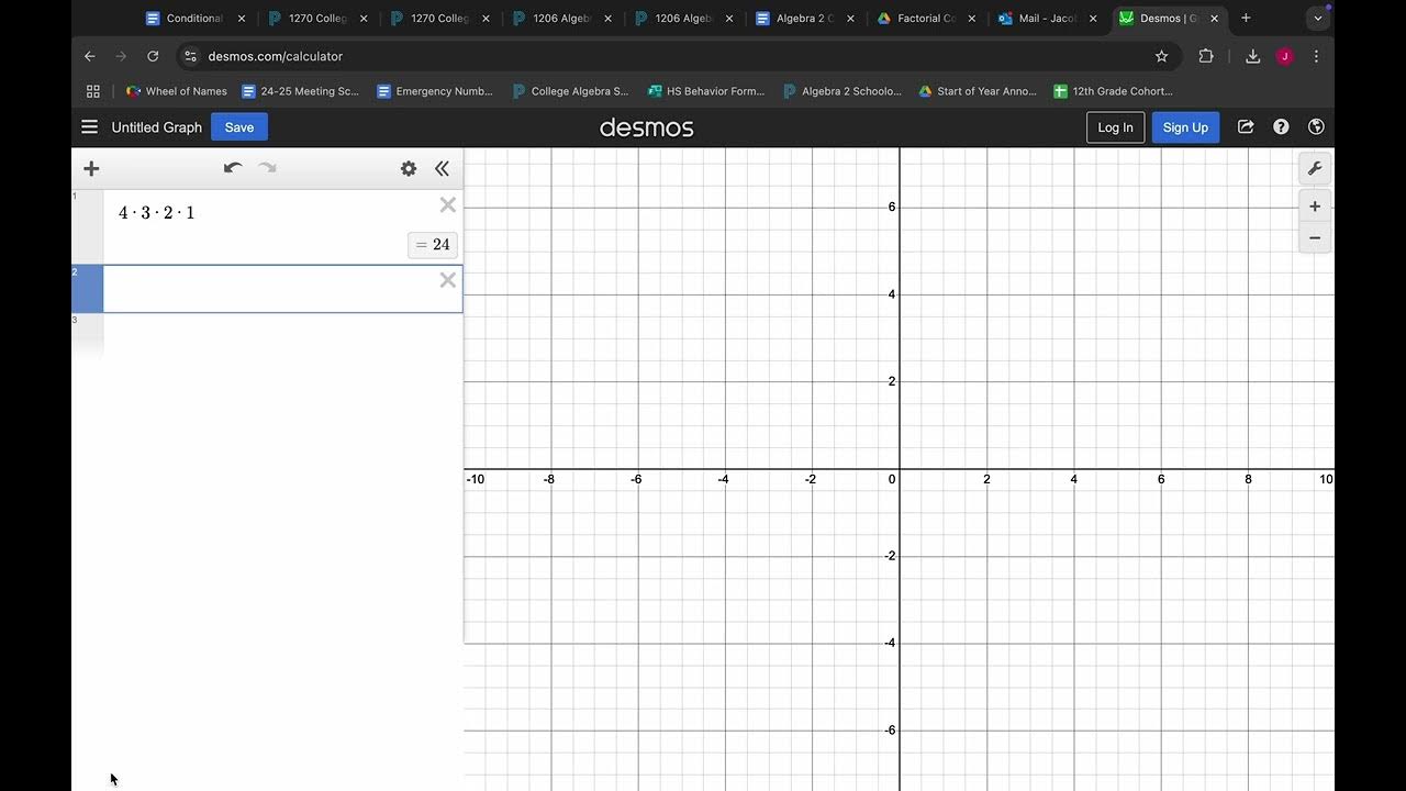 Use DESMOS to Compute Factorials - YouTube