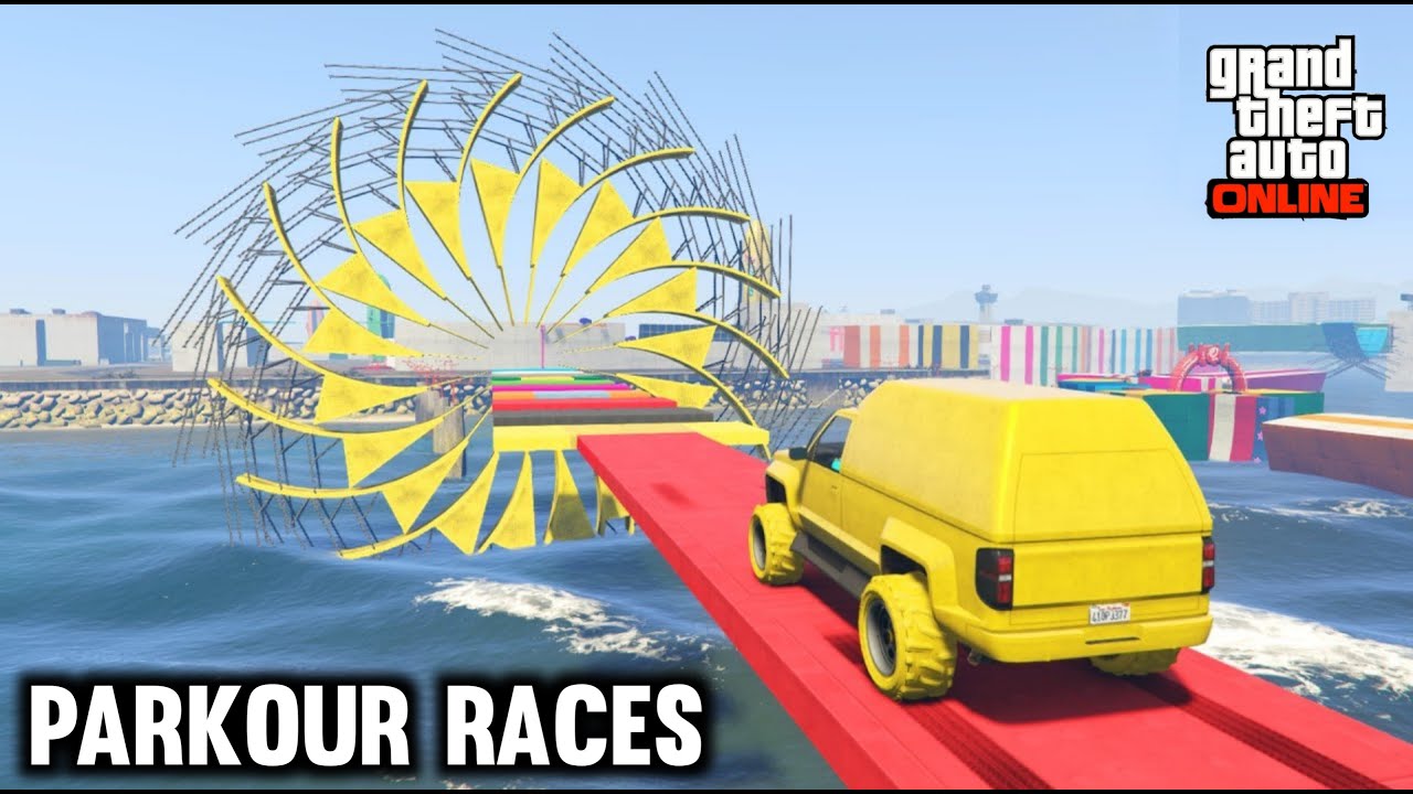 GTA 5 PARKOUR RACE LIVE | GTA V LIVE PARKOUR - PB HARPREET - YouTube