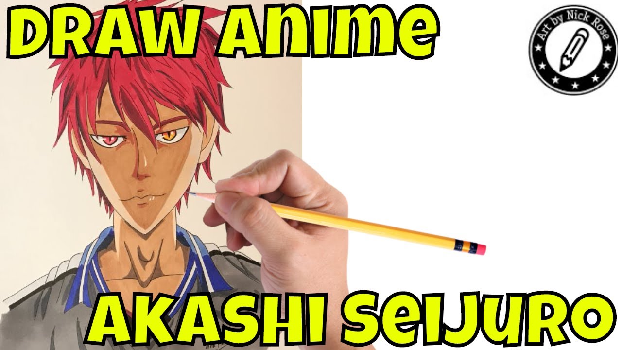 How to draw Akashi Seijuro|Draw Anime with copics|Narrated tutorial ...