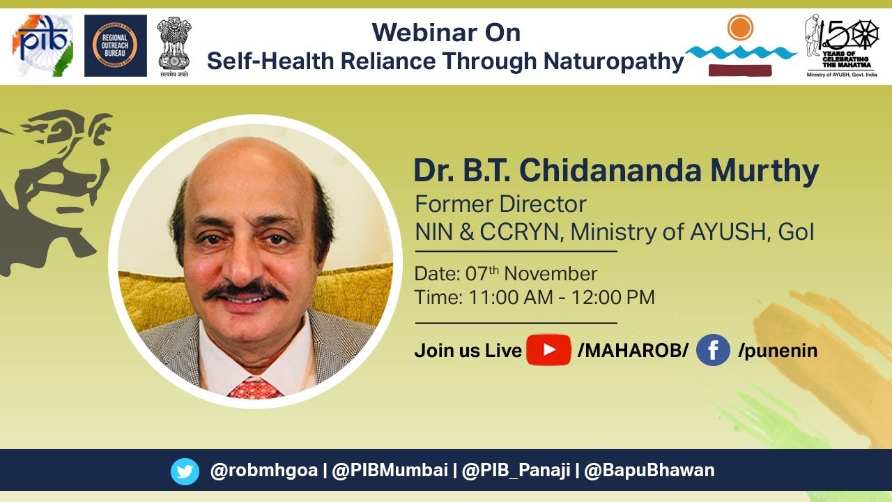 Webinar |Self-health reliance through Naturopathy | Dr. B. T ...