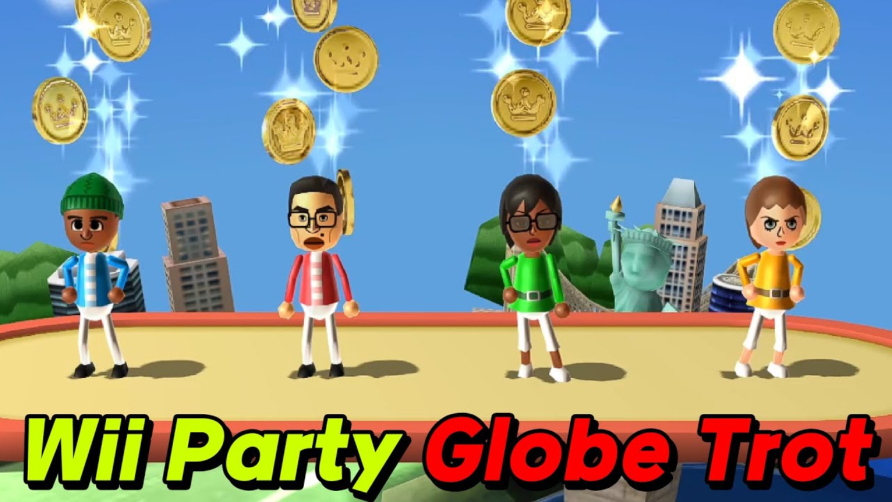 Globe Trot gameplay Dave, Shouta, Ai and Anna | Wii Party - Alexgaming ...