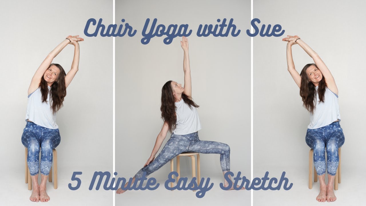 Chair Yoga - 5 Minute Quick Easy Stretch - YouTube