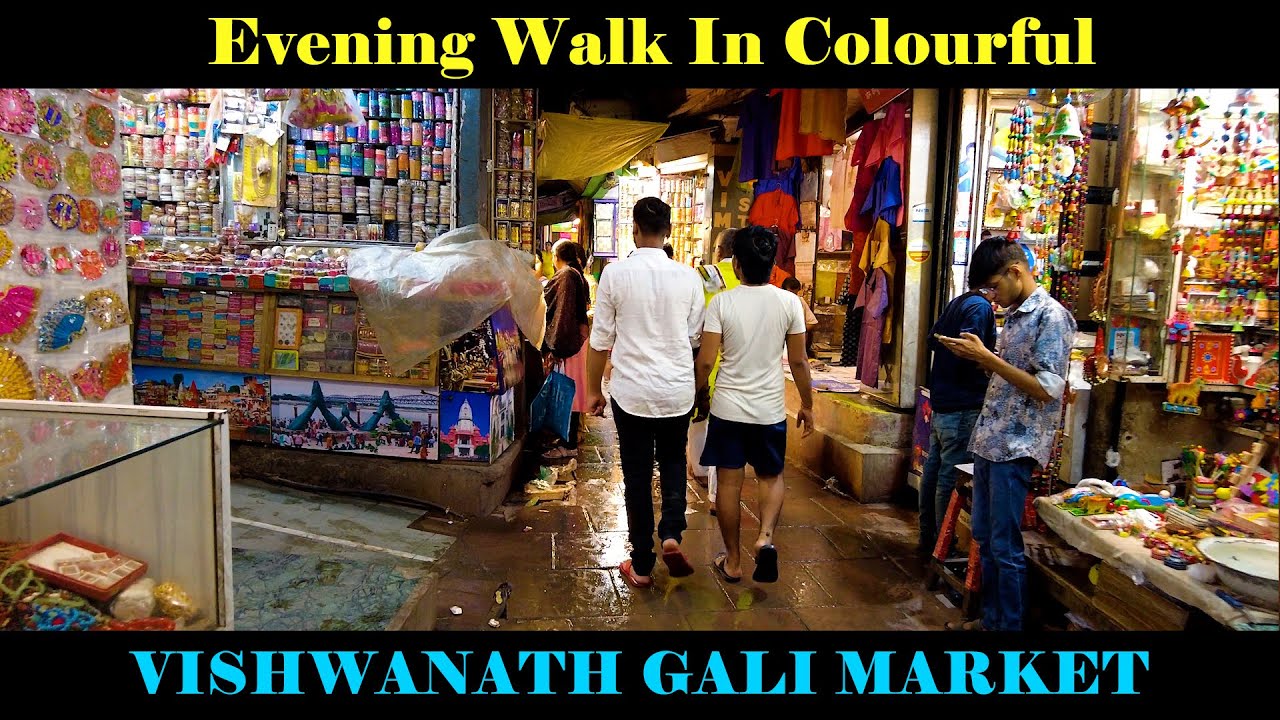 4K India Walking Tour | Evening Walk In Colourful VISHWANATH GALI ...
