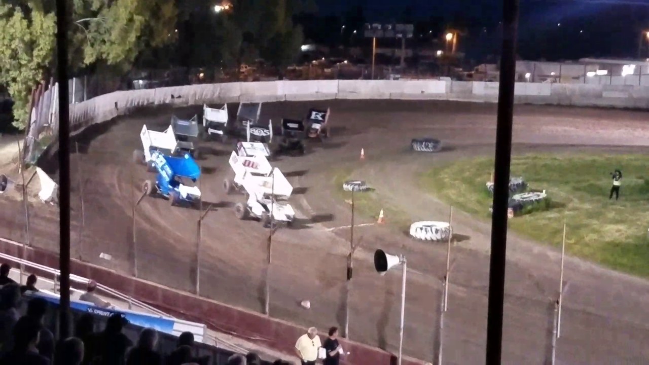 Antioch speedway Sprint car challenge tour heat race 2017 - YouTube