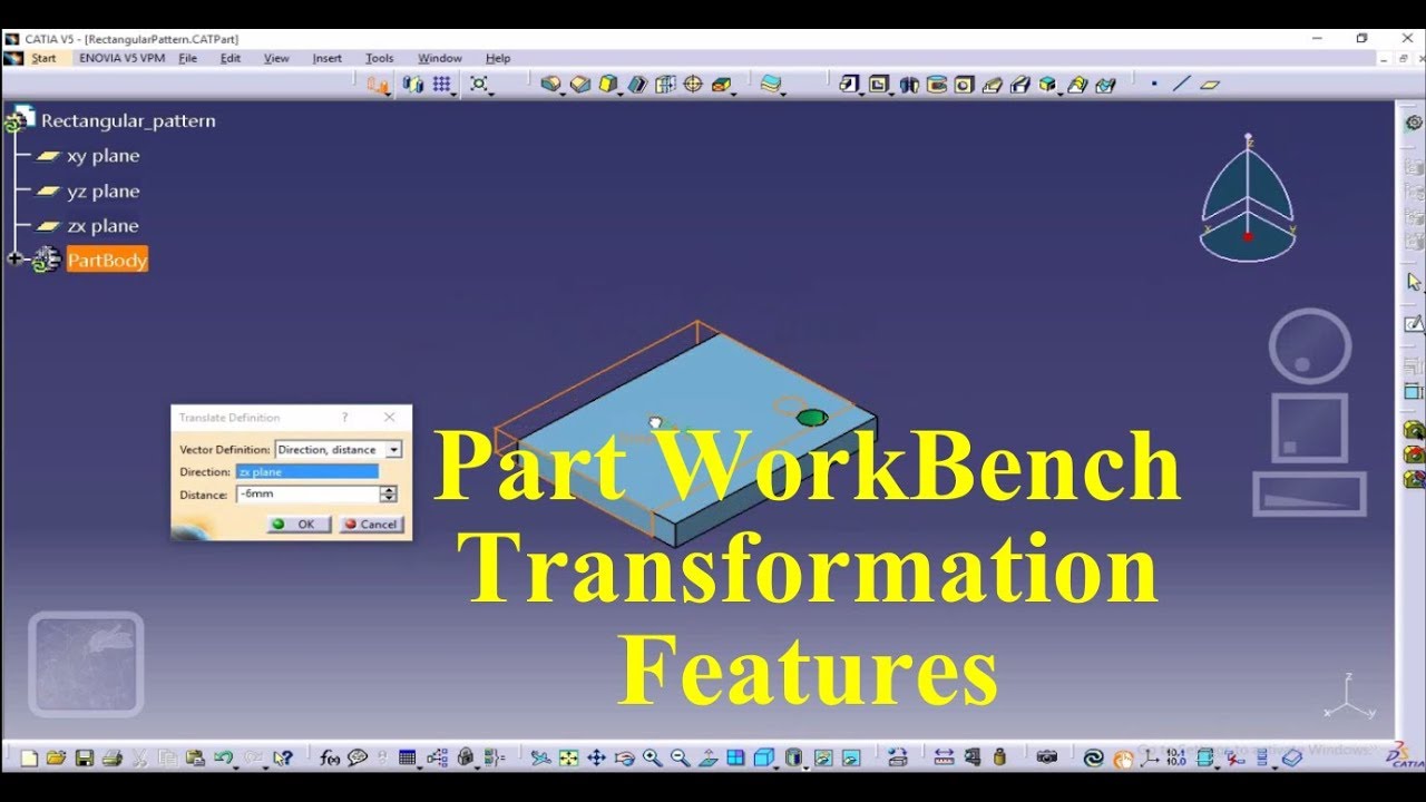 Part WorkBench Transformation Based - Catia Tutorial - YouTube