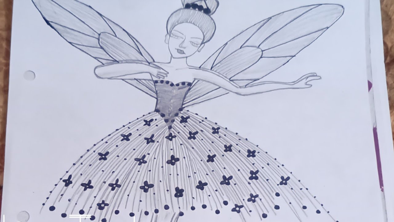 How to Draw a Beautiful Fairy Drawing Step by Step for beginners ll ...