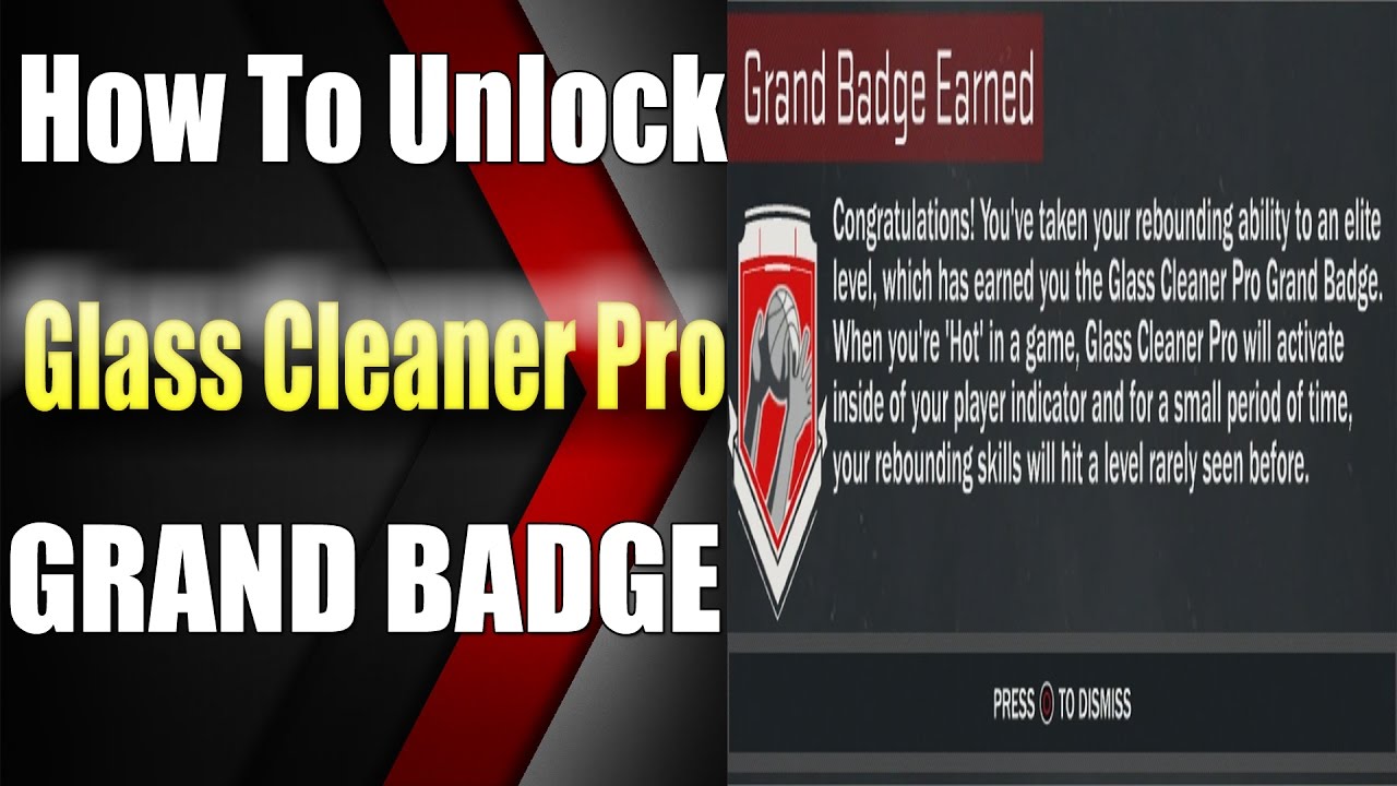 NBA 2K17 - How to get the Glass cleaner Pro Grand Badge - YouTube