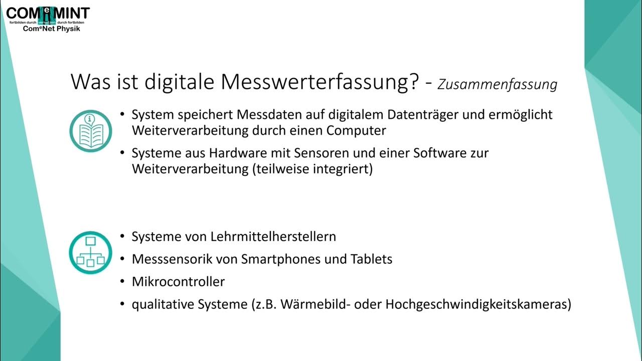 Digitale Messwerterfassung Vertiefung: Überblick und Zusammenfassung ...