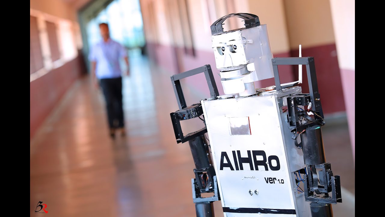 DIY Humanoid robot with gesture and smartphone training modes - YouTube