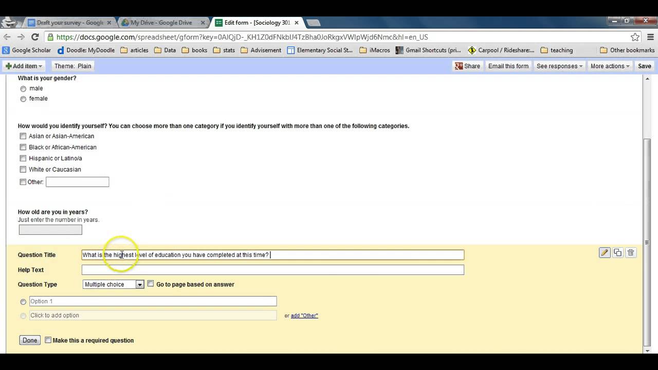 How to create an online survey for free in Google Drive - YouTube