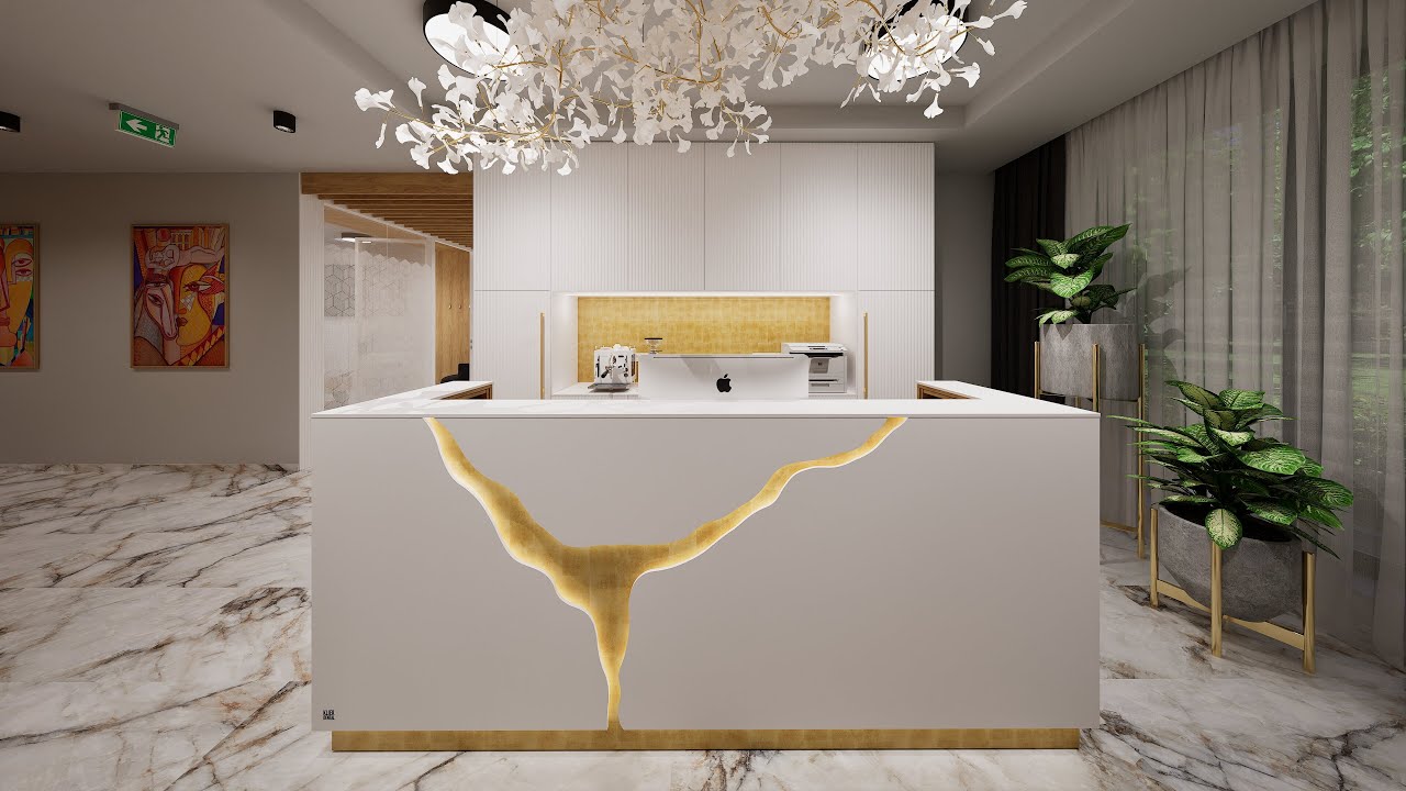 Reception desk LAVA - YouTube