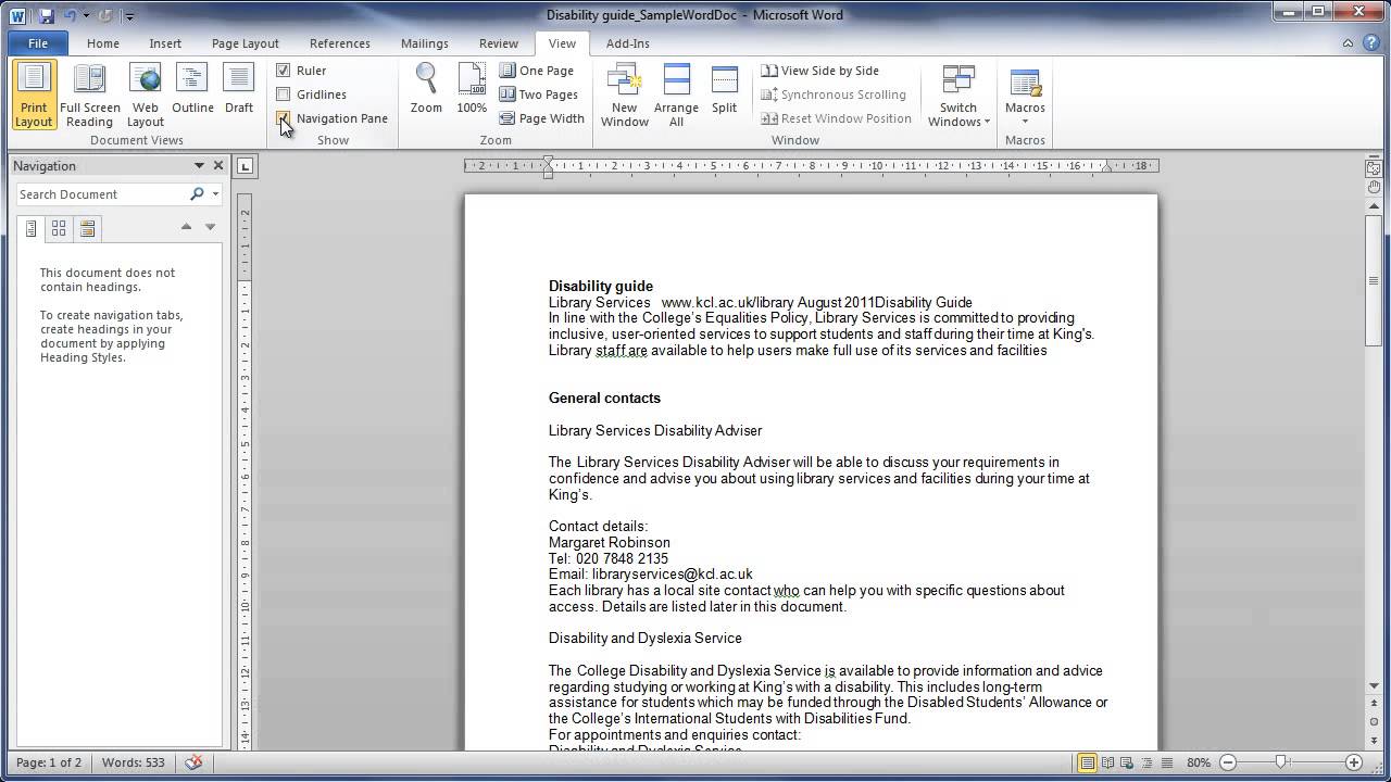 Improving The Navigability Of Resources Within Word Processed Documents improving-the-navigability-of-resources-within-word-processed-documents