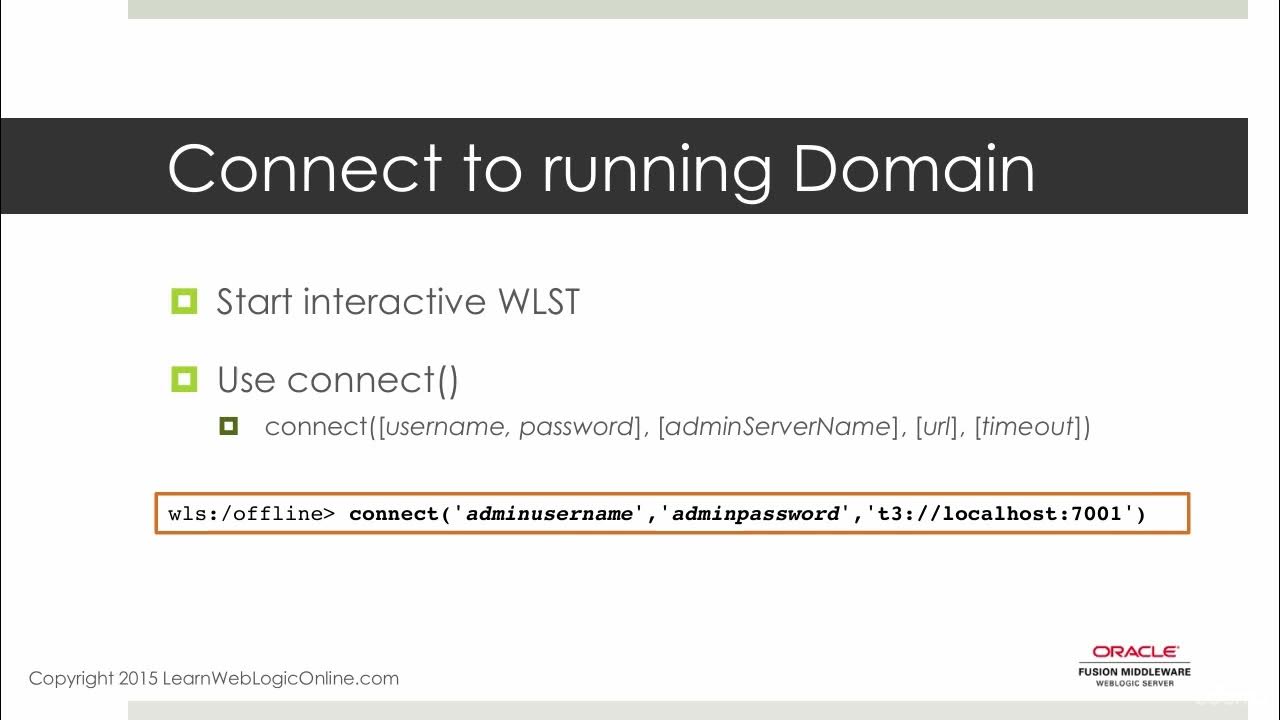Oracle WebLogic 12c for Administrators 046 Interactive Mode - YouTube