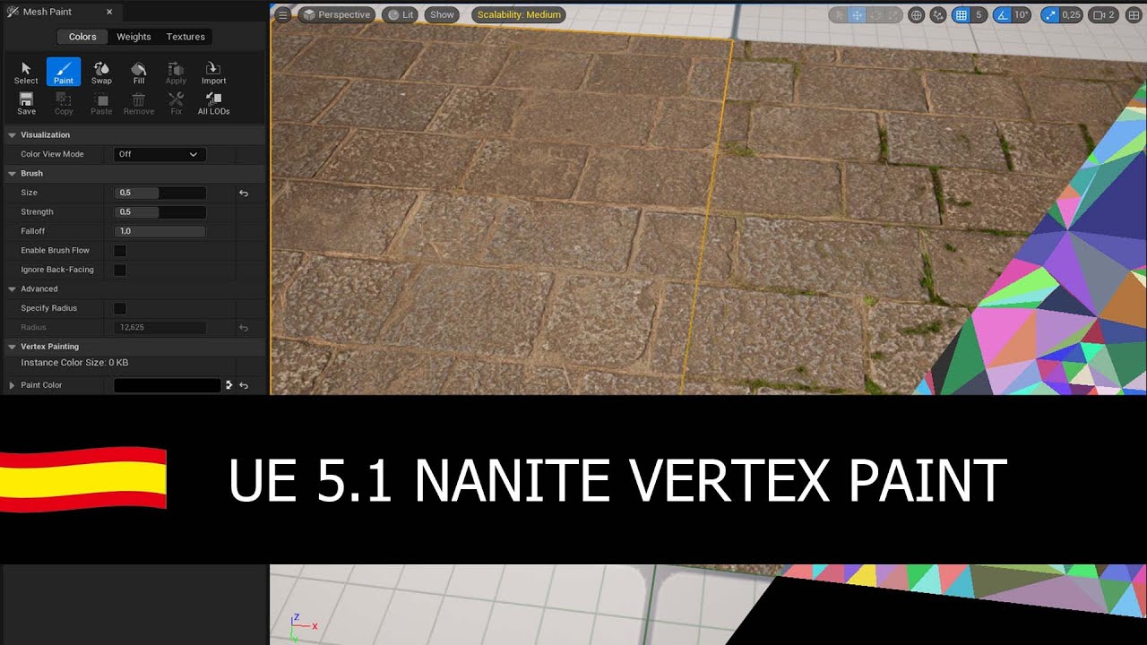 Unreal Engine 5.1 - Nanite Vertex Paint - Posible solución. - YouTube