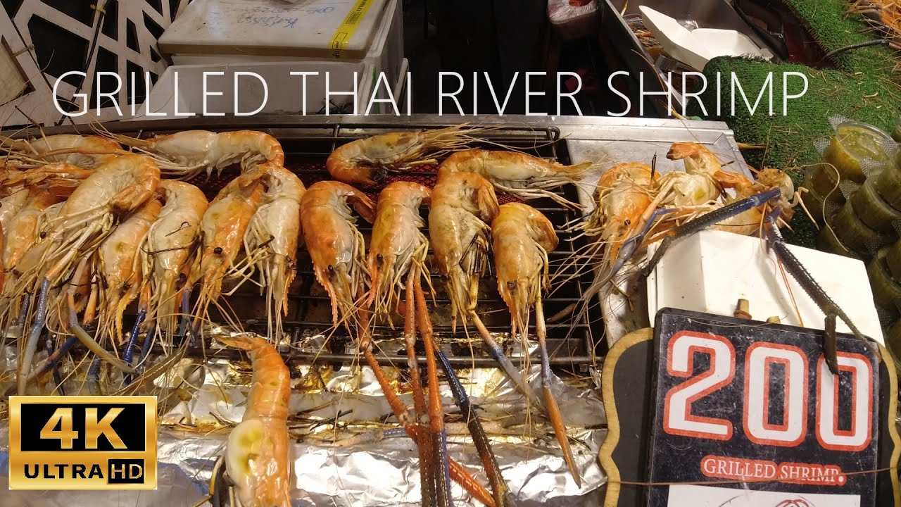 🦐 Grilled Thai River Prawn Extravaganza at Bangkok Night Market Jodd ...