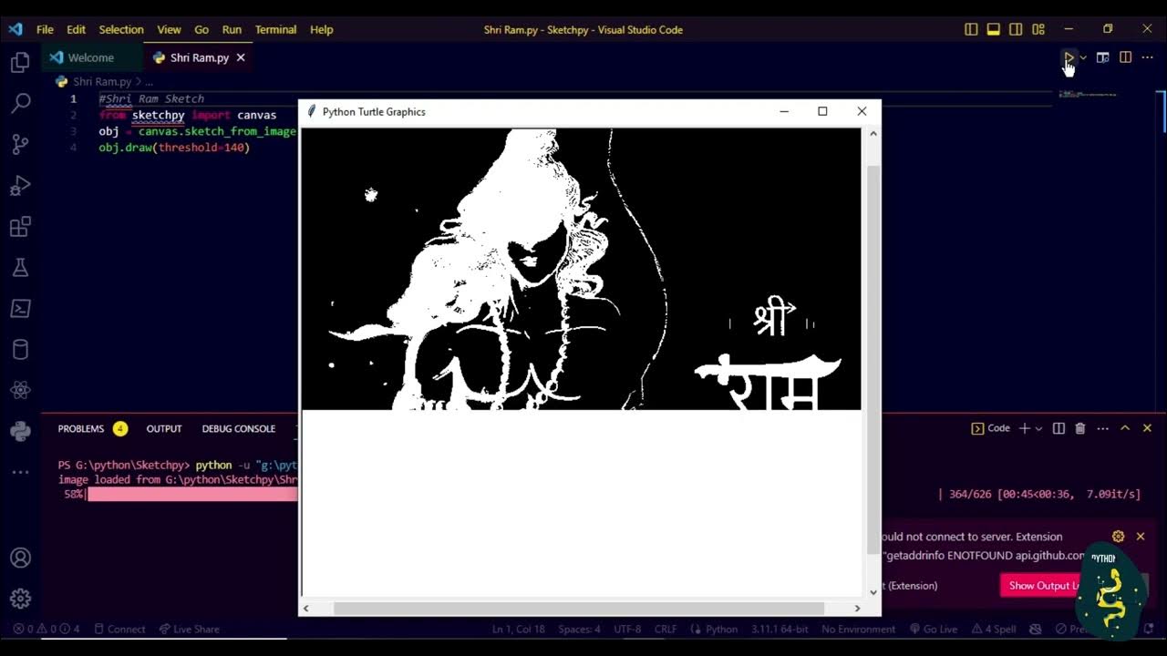 Draw Shri Ram using Python Code | Python Programming Hub - YouTube