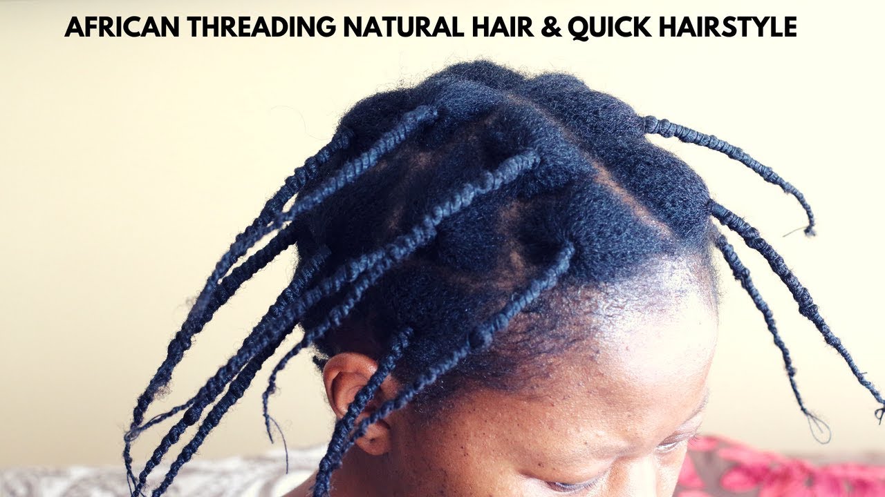 How I stretch my natural hair with African threading|South African ...