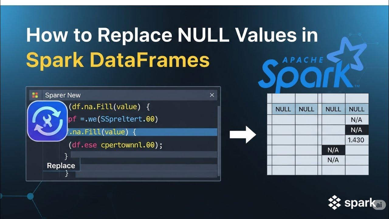 How to replace NULL value in Spark Dataframe? | www.smartdatacamp.com - YouTube