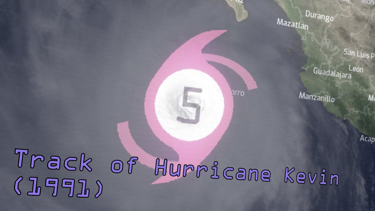 Track of Hurricane Kevin (1991) - YouTube