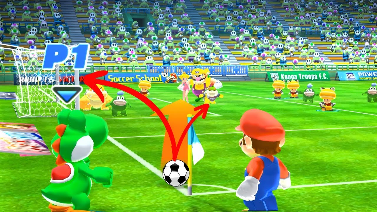 Scoring Hat Tricks with Yoshi in Mario Sports Superstars Soccer - YouTube