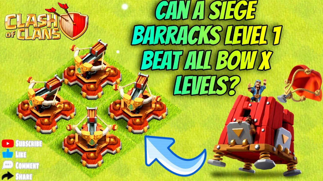 can a siege barracks level 1 beat all x bow levels? | siege barracks ...
