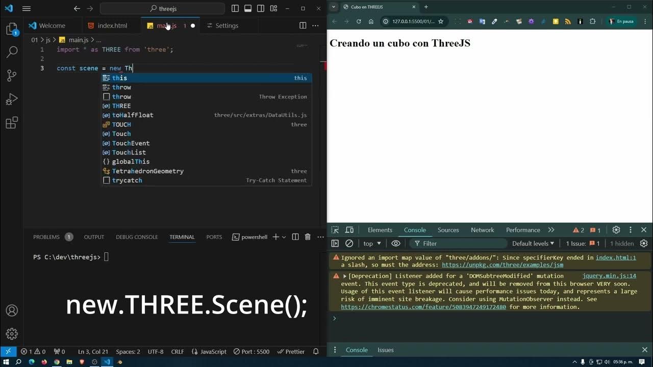 ThreeJS | Proyecto 01 | Cubo - YouTube