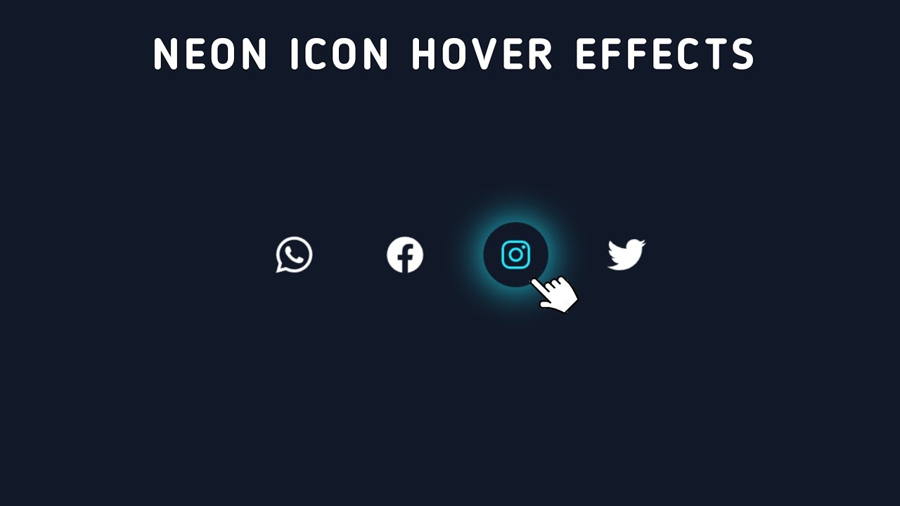 Social Media Icons Hover Effect With Css Glowing Hover Effects Youtube