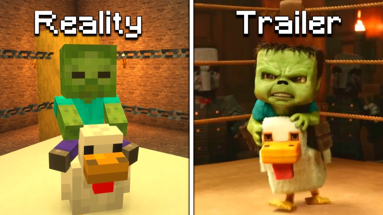 A Minecraft Movie: Trailer vs Reality! - YouTube