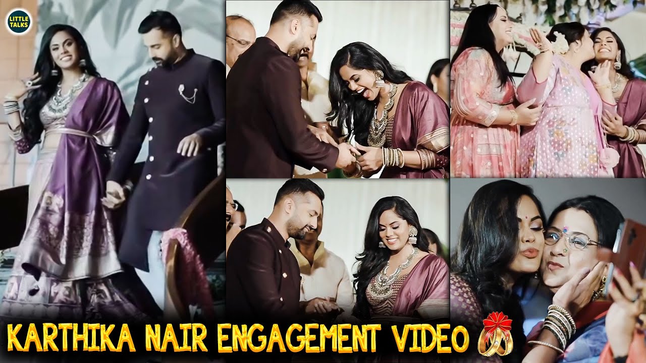 Radha Daughter Karthika Nair’s Full Engagement Video ️ ஆனந்த கண்ணீர் ...
