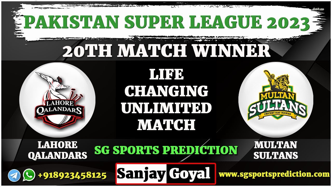20th Match Prediction PSL 2023 | Lahore Qalandars vs Multan Sultans ...
