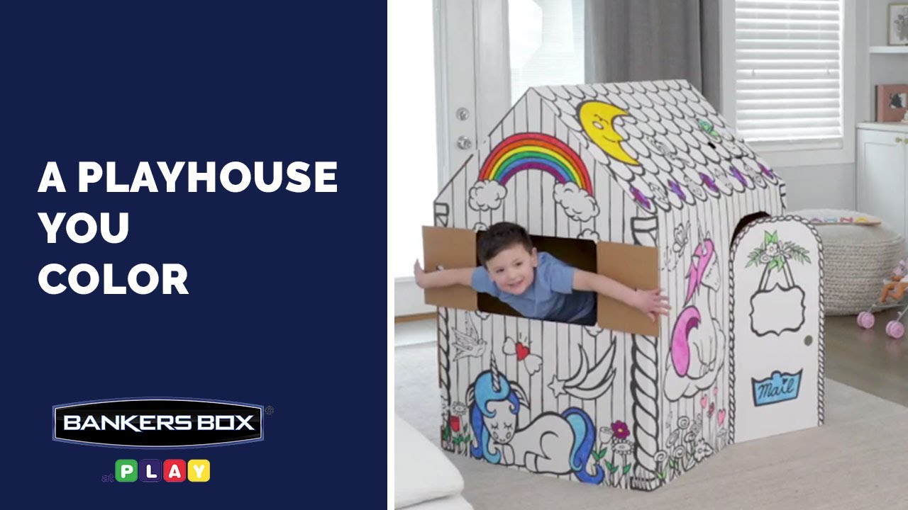 Playhouse for Kids-Bankers Box At Play Playhouse - YouTube