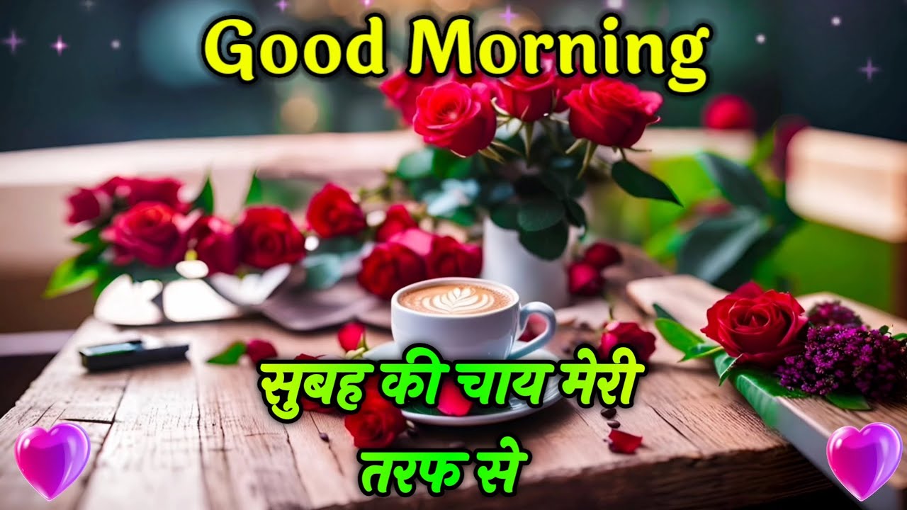 Good Morning Shayari Video | Subah ki chai meri taraf se - YouTube