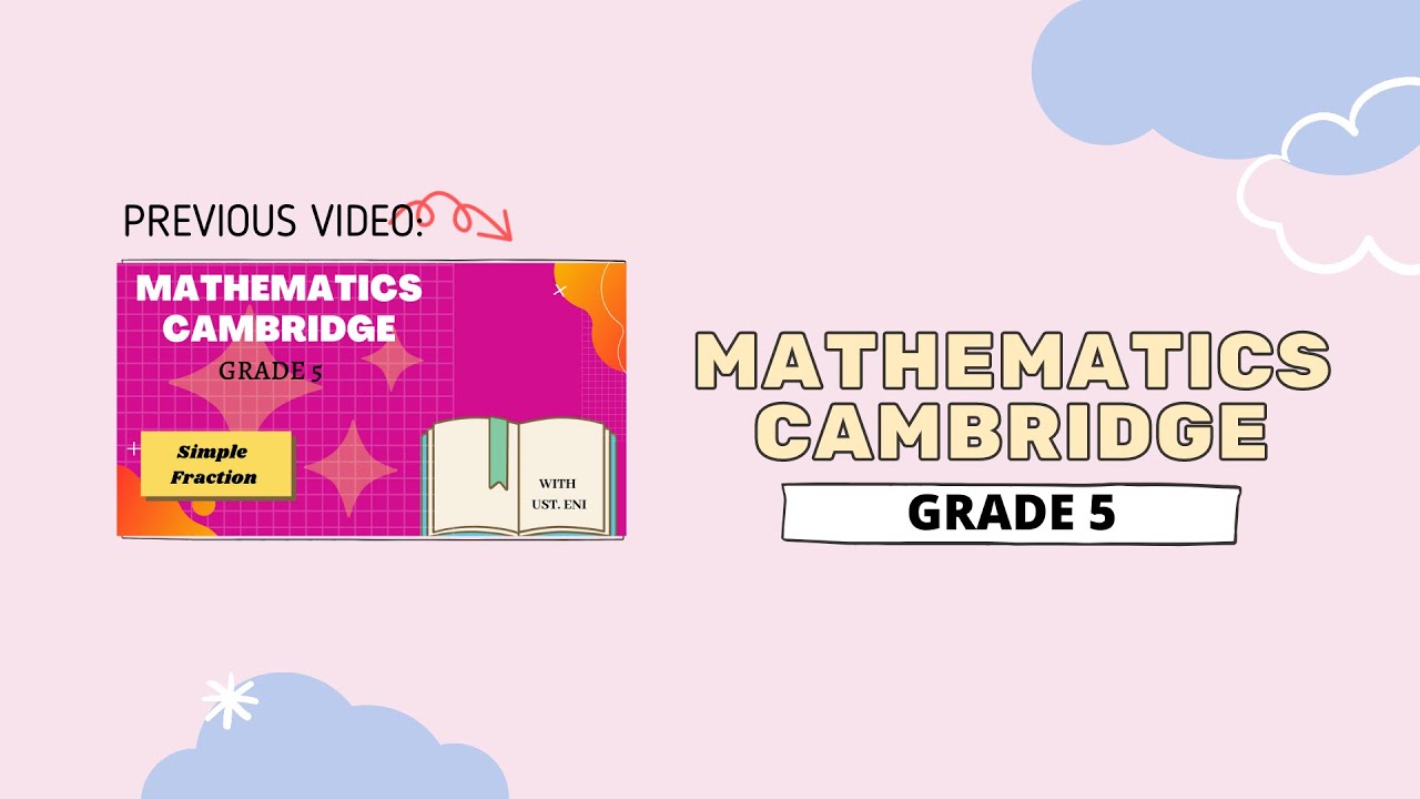 Mathematics Cambridge - Grade 5 | Fraction, decimal, percentages - YouTube