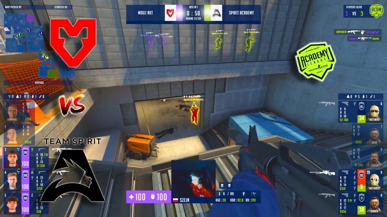 MOUZ NXT vs Spirit Academy | Vertigo Highlights | WePlay Academy - YouTube