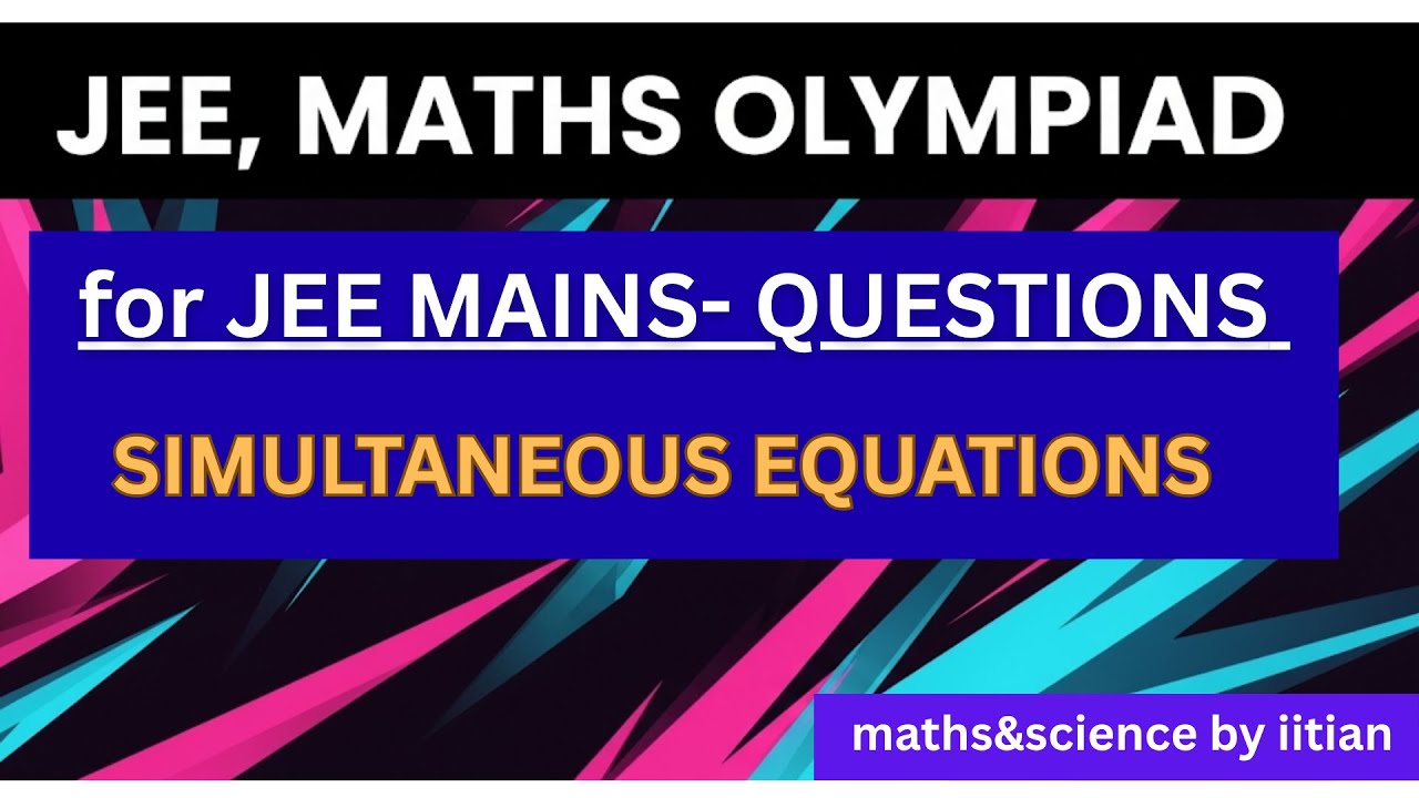 🔥 “IITian Explains Simultaneous Equations: Unique, No, or Infinite ...