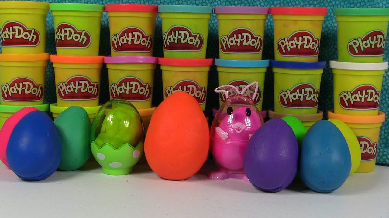 Play-Doh Surprise Eggs Opening Shopkins Minions Moshi Monsters Thomas ...