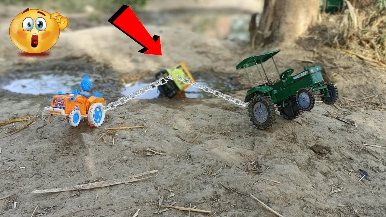 Sawraj tractor and massi tractor pulling damper in mud @SachinToyx ...