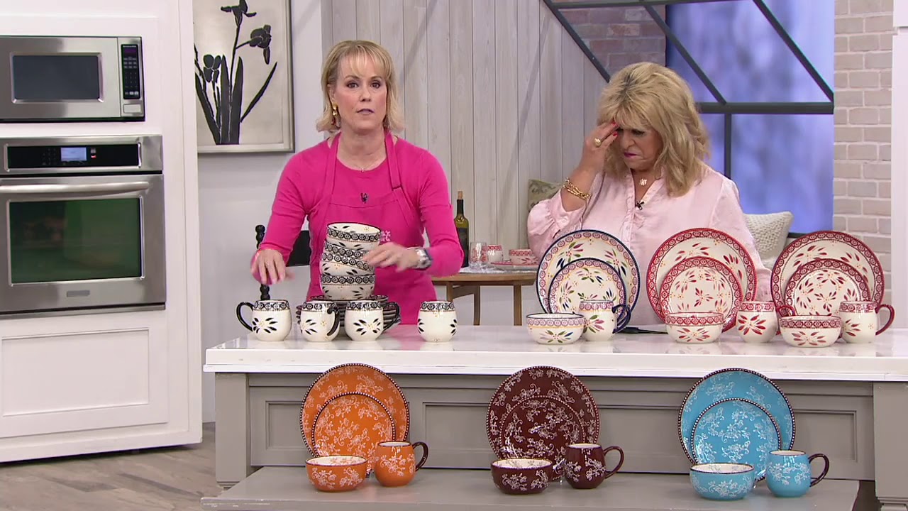 Temp-tations Old World or Floral Lace 16-pc Essential Dinnerware Set on ...