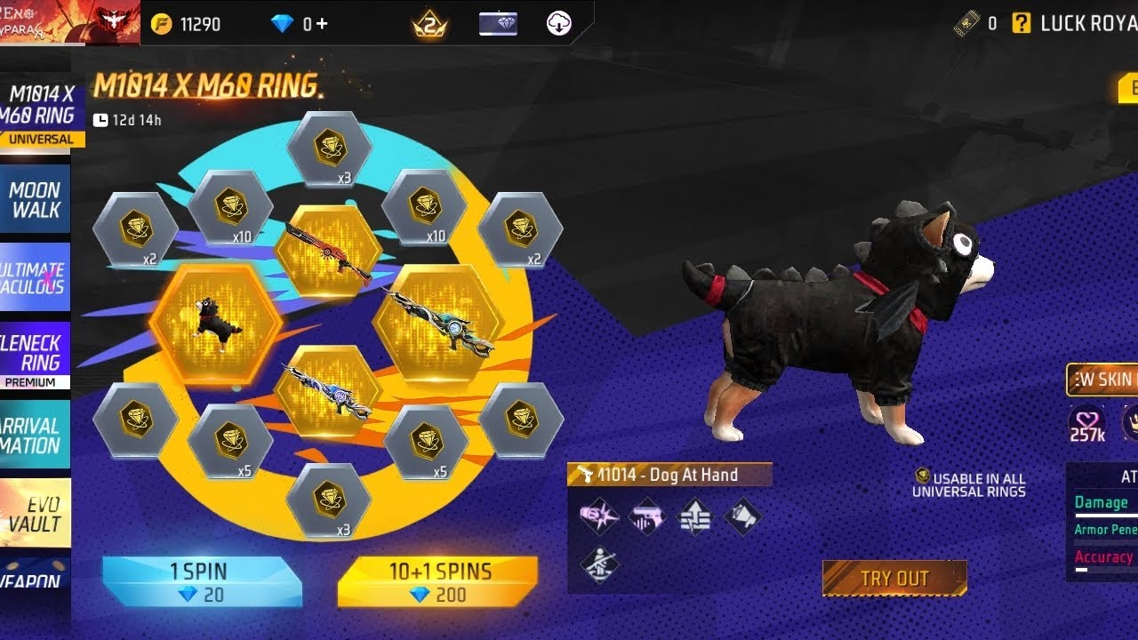 NEW M1014 Gun Skin|| M1014 Dog At Hand Skin || Free Fire - YouTube