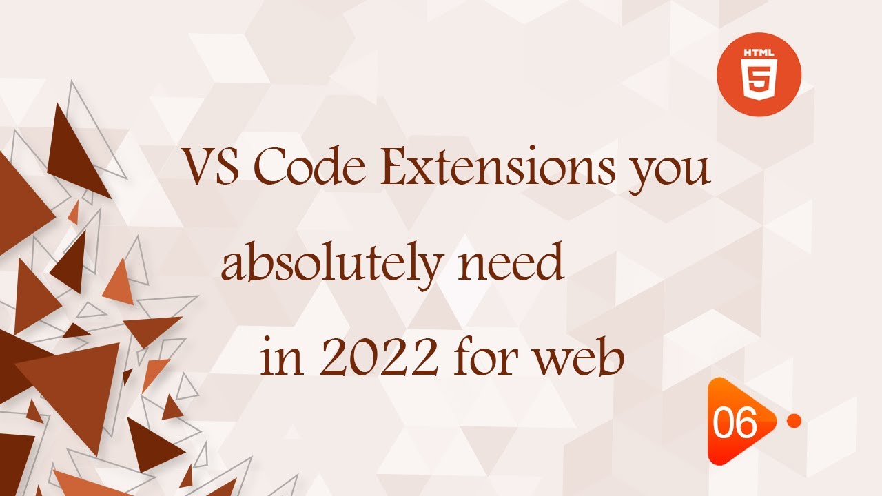 [Learn HTML in Arabic 2022] #6 VSCode Extensions you absolutely need in ...