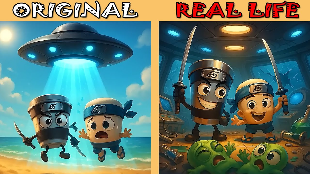Brainrot memes alien abduction | Brainrot Original vs Real life ...