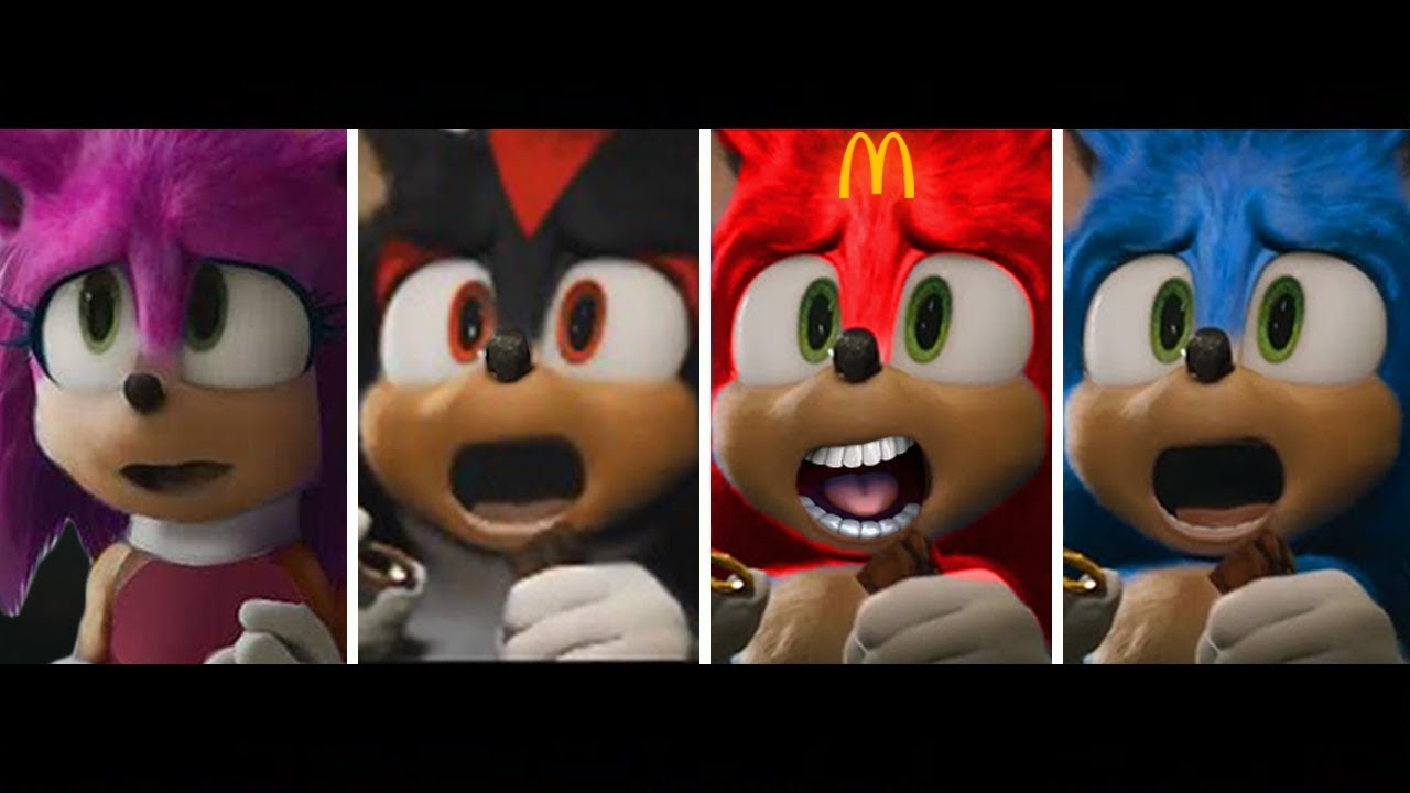 Sonic The Hedgehog Movie AMY VS SONIC SHADOW HAPPY MEAL Uh Meow All ...