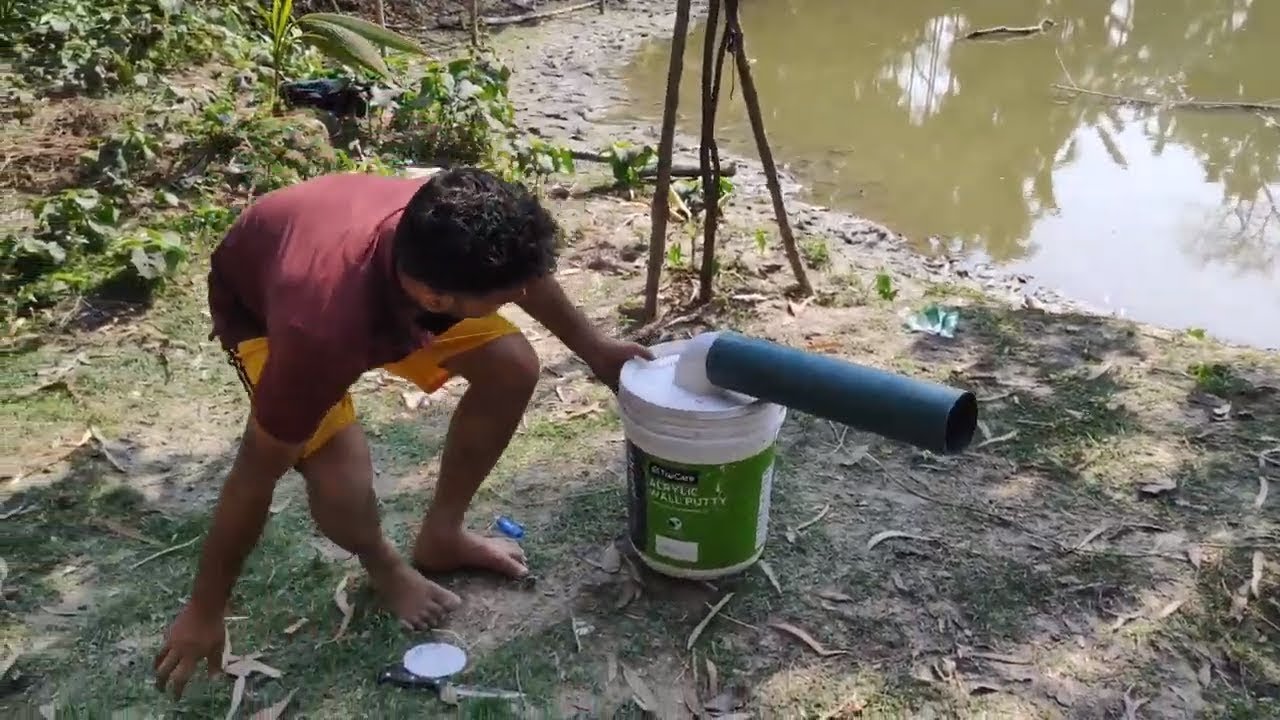 Fishing with Hand Made Trap | Making a Fish Trap with Bucket | 3rd Eye ...