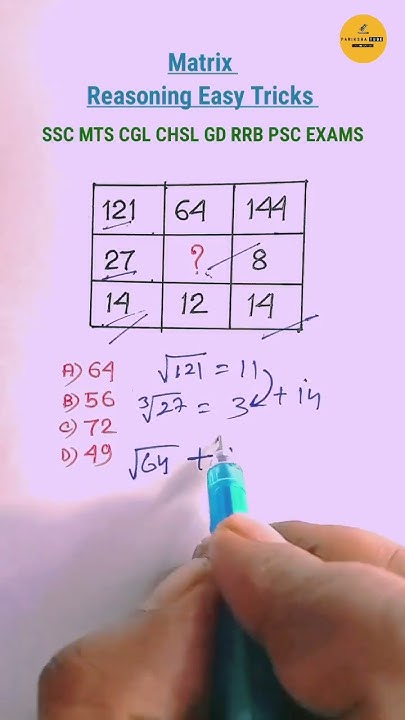 Matrix tricks 🍄| #maths #logicalreasoning #reasoningquestions #mathstricks #logicallreasoning ...